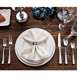 KEAWELL Premium 9.5" Louis Dinner Knives, Set of 4, Stainless Steel Dishwasher Safe, Serrated Knives (Plain)