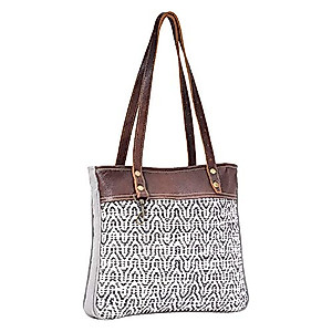 Myra Bag Tizzy Upcycled Canvas & Leather Handbag S-1596