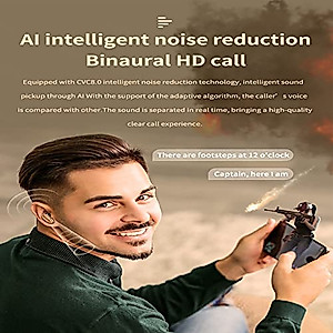 Alarthi Wireless Earbuds,Retro Headphone,Charge for Mobile Phones,Bluetooth 5.2,Mirror LED Digital Display Earbuds,IPX6 Waterproof,HiFi Stereo Earphones for Sports and Game