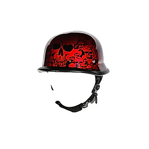 Colorful Baseball German Novelty Cap, Skull Graveyard Novelty Skull Headgear (as1, Alpha, x_l, Burgundy red) (Burgundy Red, Large)