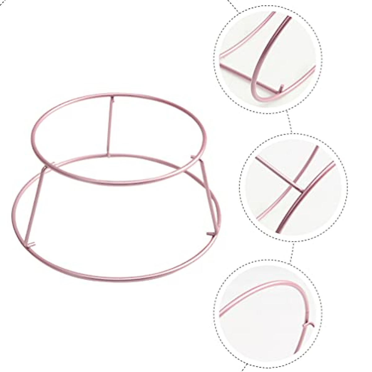 Luxshiny Bread Cooling Rack Alloy Round Chiffon Cake Cooling Rack Reusable Baking Cake Embryo Rack Cooling Bracket Kitchen Baking Accessories (Rose Gold)