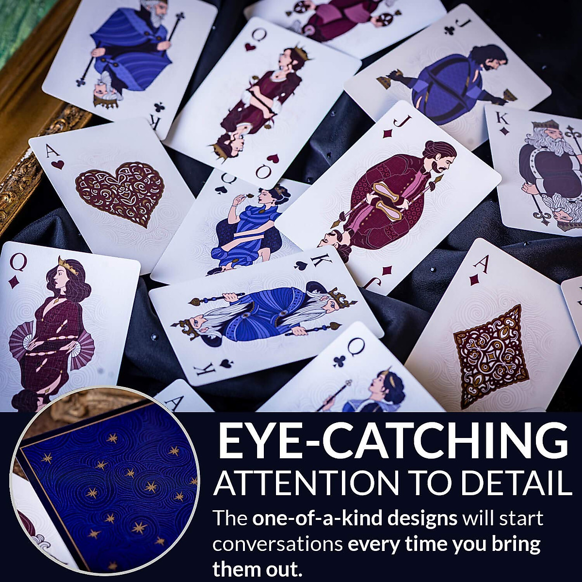 Starry Night Playing Cards | Unique Playing Cards Themed w/Eye Catching Design | Complete Deck of Cards w/Standard Playing Cards | Cool Playing Cards for Adults or Kids | Card Deck w/Free eBook