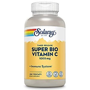 Solaray, Tstr Super Bio C - Buffered, 250 Count