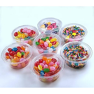 Mr. Miracle Plastic Portion Cups with Lids (250 Count) - 2OZ Translucent Jello Cups, Great for Condiments, Salad Dressings, Souffle, On-the-Go Snacks – Durable, Reusable, Disposable - Made in USA