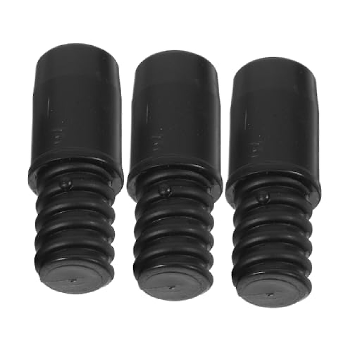 CIYODO 15 Pcs Mop Head Handle Tips for Broom Poles Tips for Telescopic Pole Push Broom Handle Tips for Handle Pole Adapter for Broom Threaded Tip Replacement Connector Plastic Black
