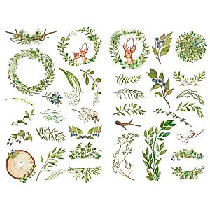 Seasonstorm Green Grasses Leaves Aesthetic Diary Travel Journal Paper Stickers Scrapbooking Stationery School Office Art Supplies