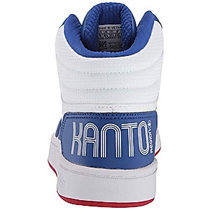 adidas Boy's Hoops 2.0 Mid Basketball Shoe, White/Royal Blue/Black, 7 Little Kid