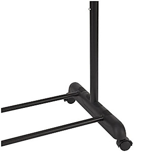 ArmiStore Metal Chrome Adjustable Rolling Garment Rack, Black