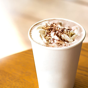 SheriffDrink 12 oz Paper Cups – White Coffee Paper Cups for Tea Water and Cocoa (50 ct)