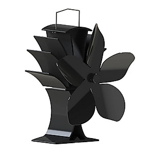 Fireplace Fan,Wood Stove Fan,Winter Home 5 Blades Heat Powered Stove Fan for for Wood Burning Stove/Pellet/Log Burner/Fireplace