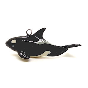 SSJSHOP Whale Orca Micro Tiny Dollhouse Figurines Ceramic Hand Painted Animals Collectible Small Gift Home Garden Decor