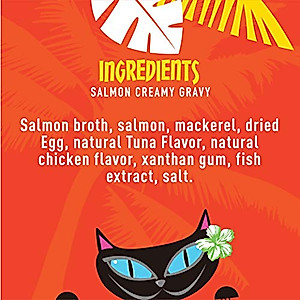 Tiki Cat Stix Wet Mousse Treats, Single Serve Indulgent Lickable Treat or Dry Food Topper, with Salmon in Creamy Gravy, 3 oz. Pouch (Pack of 6)