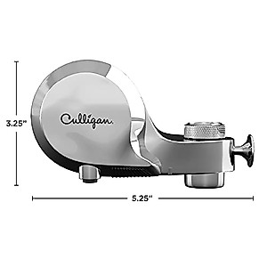Culligan CFM-300CR, Faucet Mount Water Filter System, WQA Certified to Reduce PFOA/PFOS, Chrome