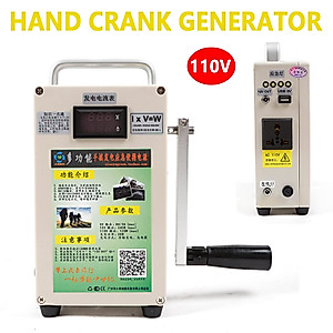 Portable Hand Crank Generator 120W Outdoor Travel Emergency Power Supply with Charger Phone Computer Charger USB Charging Generator (120W)