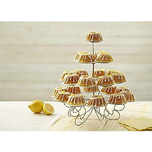 Resulzon Cupcake Stand, 4 Tier 23pcs Cup Holder Reusable Cake Dessert Tower Tree for Family Events or Parties