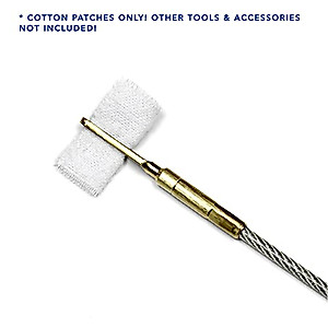 Cotton 2-1/4" Gun Cleaning Patches 9mm .357 .38 .40 .45 Caliber Pistol Rifle (500 Pieces)