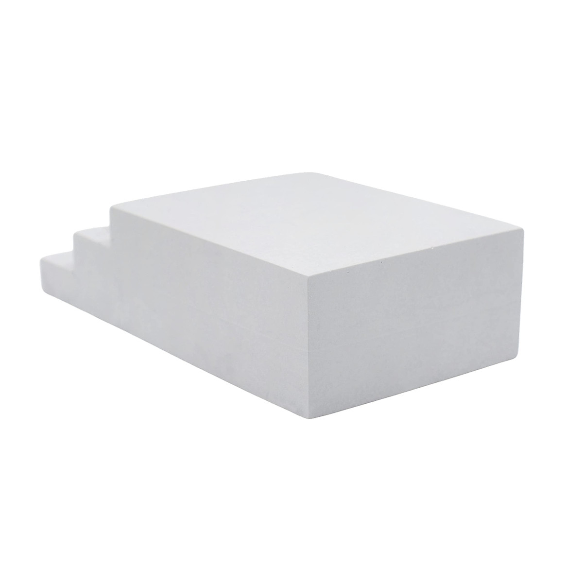 Teak Tuning Monument Series Concrete Fingerboard Obstacle, The Stoop Manual Pad Stairs - 3" Wide, 5.5" Long - Ultra Premium, Super Durable Polymer Modified Concrete - Sterling Gray Colorway