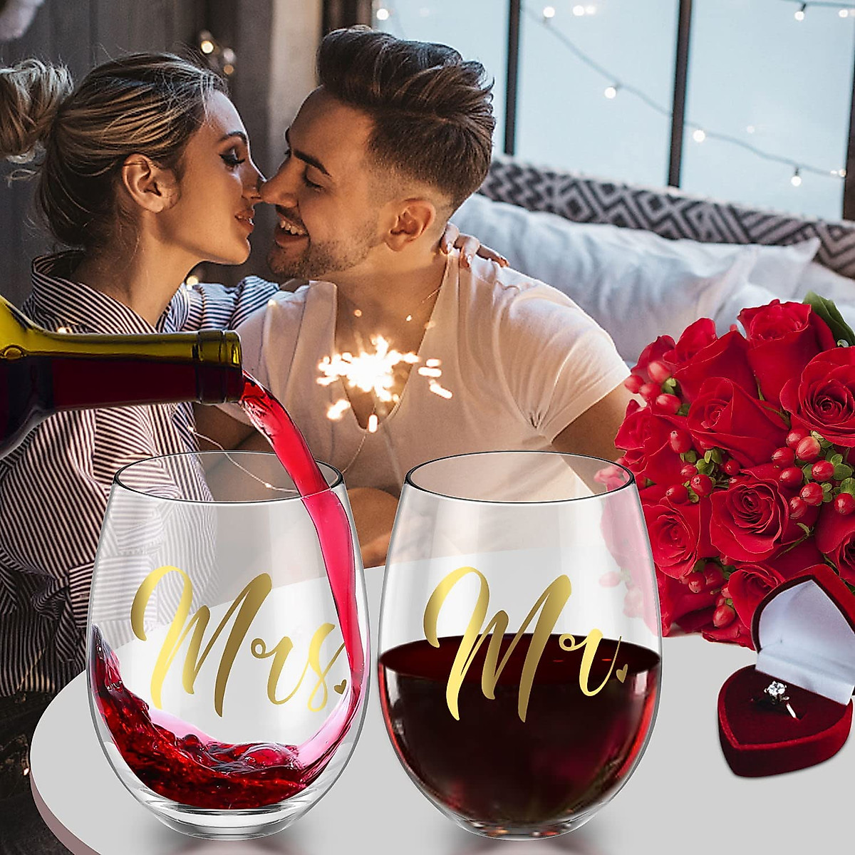 Wedding Gifts Engagement Gifts for Couples, Valentines Day Gifts for Her Him Bridal Shower Gifts For Bride, Unique Anniversary Married Valentine Couples Gifts