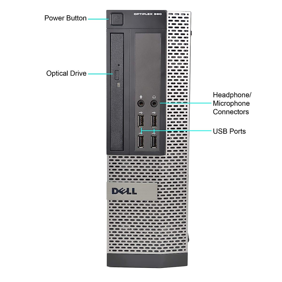 Dell Optiplex 990 SFF Desktop Computer PC (Intel Core i5 Processor, 16 GB Ram, 256 GB SSD, DVD-RW, WiFi, Bluetooth 4.0, Keyboard Mouse) 22-inch LCD Monitor, Windows 10 Pro (Renewed)