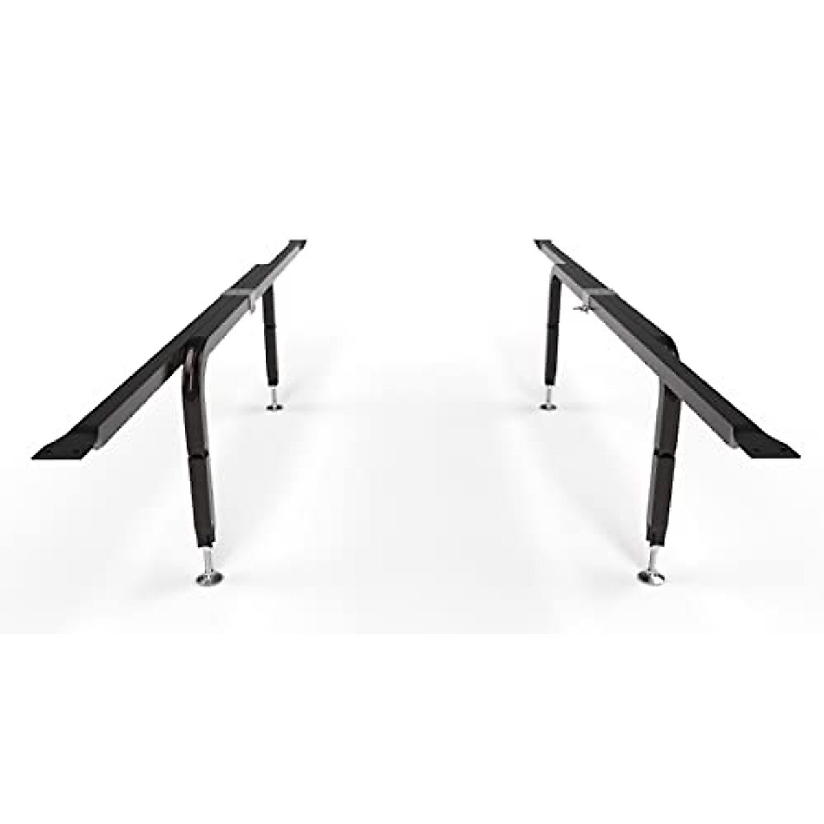 Universal Bed Slats Center Support System | Fully Adjustable Length & Height Tubular Steel with 4 Legs | Fits Full, Queen, King & California King Bed Frames