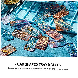 COHEALI Pallet Mold Resin Tray Silicone Soap Mold Molds for Resin Friend Ornament Silicone Molds for Resin Cup Mats Epoxy Moulds Resin Coaster Mould Coaster Mold Oar Shaped Tray Mould 1pc