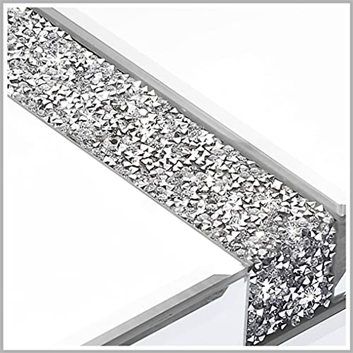 Large Diamante Glass Jewelry Box Jewelry Organizer Storage Decorative Box Organizer for Women Girls Luxurious Gift