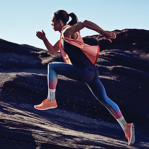 KEESOX Anti Slip Athletic Socks - Non Slipping Grip Socks for Soccer Basketball Running Unisex Size 6-10.5 1 Pair (Navy)