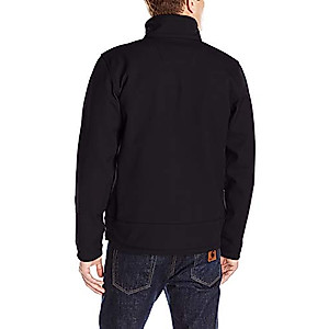 Carhartt Men's Rain Defender Relaxed Fit Heavyweight Softshell Jacket, Black, Large