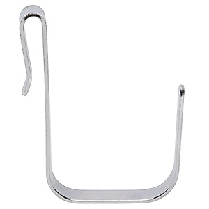 Omega Large Chrome Double Snap-On J-Hook for Wire Shelving