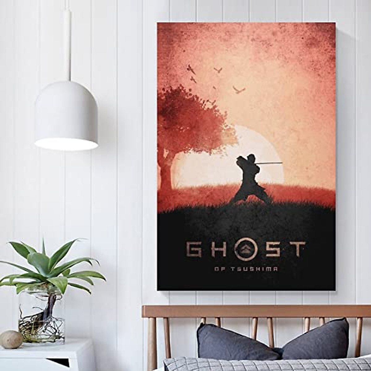 XINYUELONG Samurai Ghost of Tsushima Poster Canvas Wall Art Painting Posters Decoration Room Decor Unframe 12x18inch(30x45cm)