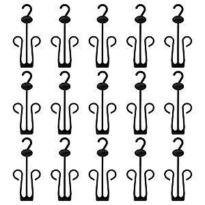 LIOOBO Pack of 15 Shoe Display Hook Shoes Drying Rack Plastic Shoes Hanger for Shop Home Supermarket Mall Black