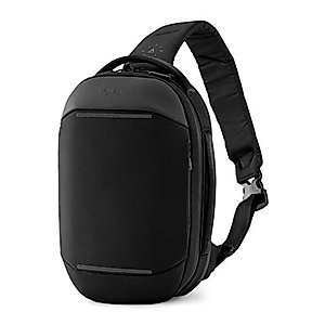 NOMATIC Navigator Premium Sling 6L (Black) | Crossbody Anti-Theft Sling Bag | Tech Organization, Water Resistant & Cord Passthrough- Minimalist Carry Bag
