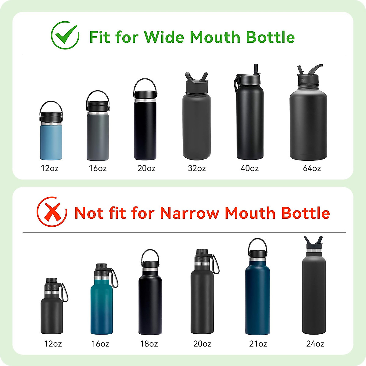 Prurex Straw Lid for Hydro Flask 12 16 18 20 32 64 oz Wide Mouth Bottle, Replacement Lid with Straw for Hydroflask,Thermoflas,Iron Flask,Takeya,simple modern