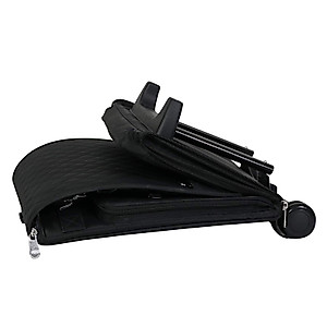 Everything Mary Deluxe Rolling Papercraft Craft Case, Black Quilted - Scrapbook Tote Bag w/Wheels for Scrapbooking & Art - Travel Organizer Storage for IRIS Boxes - for Teachers & Medical