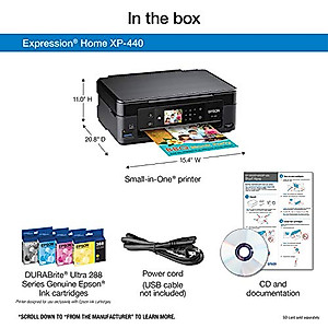 Epson Expression Home XP-440 Wireless Color Photo Printer with Scanner and Copier, Amazon Dash Replenishment Ready