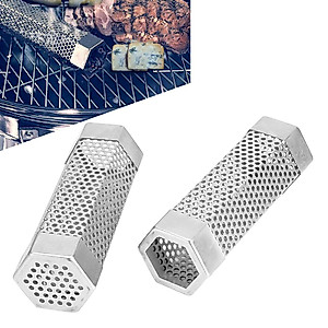 Headerbs Smoke Generator Stainless Steel Grill 6 Inch Smoker Tube Barbecue Tools Barbecue Smoker for Portable Grills Charcoal Gas Electric (#2)