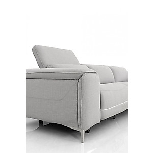 HomeRoots Modern Grey 84" Double Recliner Loveseat
