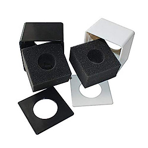 ABS Portable Square Cube Shaped Interview Mic Microphone Logo Flag Station Logo Superior Live Microphone DIY (White)