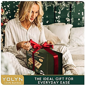 YOLYN Bamboo Kitchen Drawer Organizer Box - Baggie, Foil, Plastic & Wrap Food Storage with Dispensers & Cutters for Gallon, Quart, Sandwich & Snack Bags - 6 Pices set