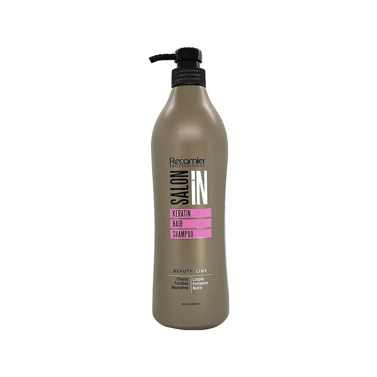 Recamier Salon'IN Keratin Hair Shampoo | Champu de Queratina Para Uso Profesional 33.8 Ounces 1 Mililiter