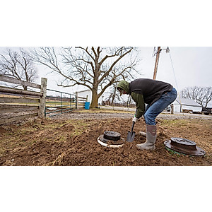 Hooyman Spade Shovel with Heavy Duty Carbon Steel Head Construction, Ergonomic No-Slip H-Grip Handles, D Handle, and Oversized Steps for Gardening, Land Management, Yard Work, Farming and Outdoors