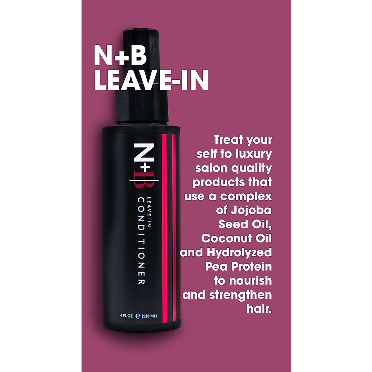 N+B Leave-In Conditioner & Detangler Spray | Curly, Straight, All Hair Types | Deep Moisturizer Repairs Dry Damaged Frizzy Hair | Sulfate, Paraben, & Cruelty-Free