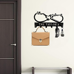 Custom Key Holder Wall Mount Personalized Customized Metal Key Holders Engraved Key Chain Holder for Wall Key Rack Wall Hanging Double Key Holder Door Kitchen Bedroom Living Room