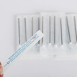 16G 100 Pieces Body Ear Navel Nose Lip Nipple Piercing Needles, Tattoo Supplies