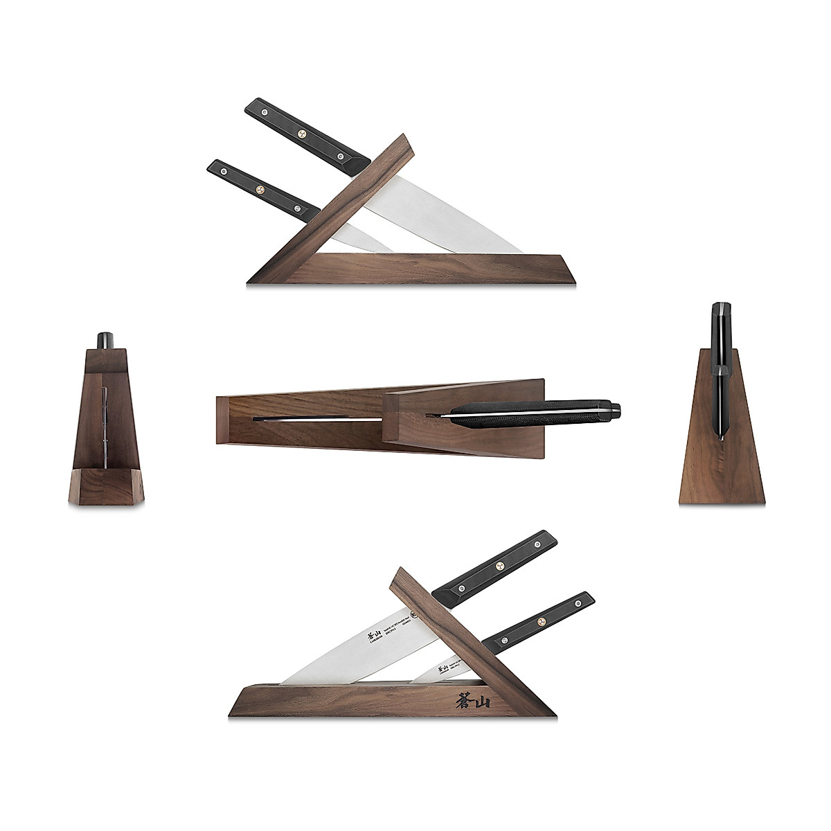 Cangshan TG Series 1021325 Swedish 14C28N Steel 3-Piece TAI Knife Block Set, Walnut