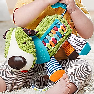 Skip Hop Bandana Buddies Baby Activity and Teething Toy with Multi-Sensory Rattle and Textures, Puppy