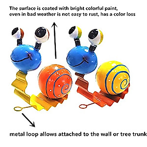 HYG Metal Snail Garden Decor,Metal Yard Art Garden Statues Decor Set of 2,Lawn Ornament Backyard Decorations Animal (Snail)