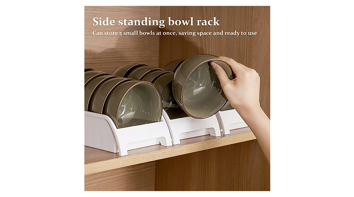 Kitchen Plate Holders Organizer - Space-Saving Dish Rack Set