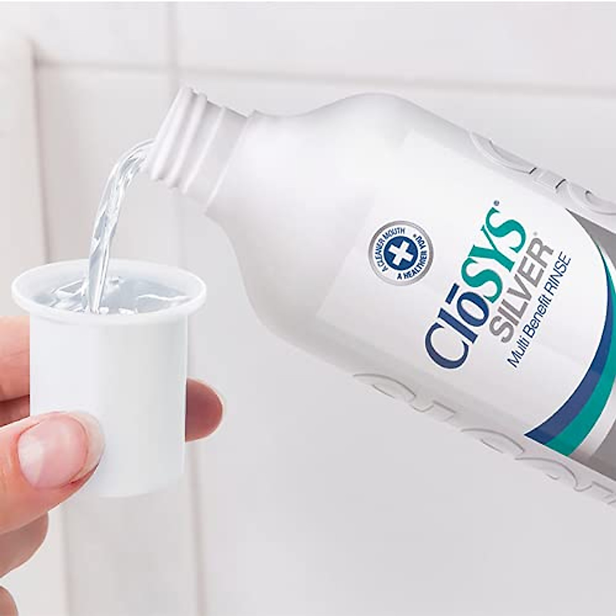 CloSYS Silver Fluoride Mouthwash, 16 Ounce (Pack of 2), Gentle Mint, for Adults 55+, Alcohol Free, Dye Free, pH Balanced, Fights Cavities and Strengthens Tooth Enamel
