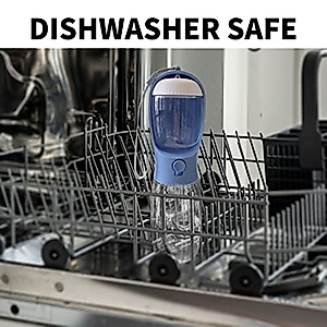 Dog Water Bottle,Dishwasher Safe,Portable Pet Water Bottles with Food Container,Outdoor Portable Water Dispenser for Walking,Hiking,Travel,Puppy Accessories (Blue)